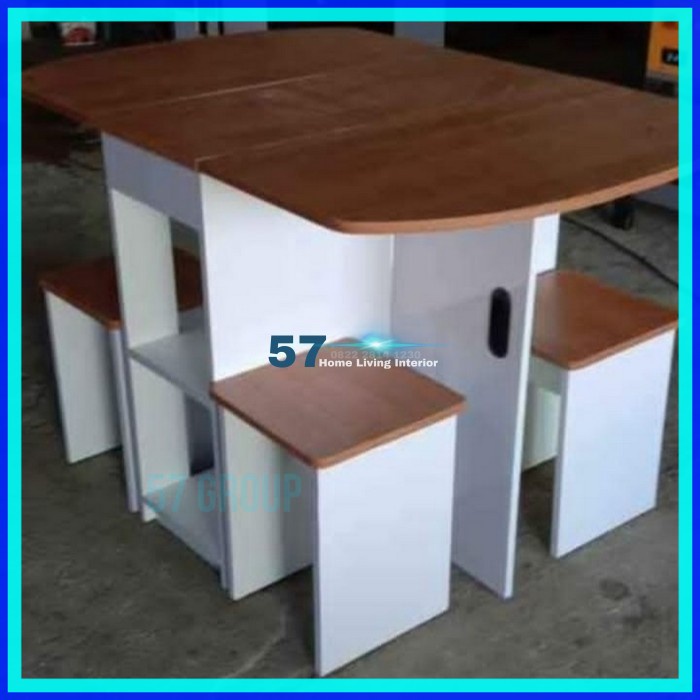 Jual Meja Makan / Meja Kafe Minimalis Bahan Multiplek HPL Free Desain ...