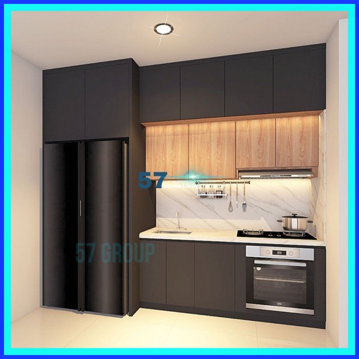 Jual Lemari Kitchen Set Minimalis Bahan Multiplek Finishing HPL Free ...