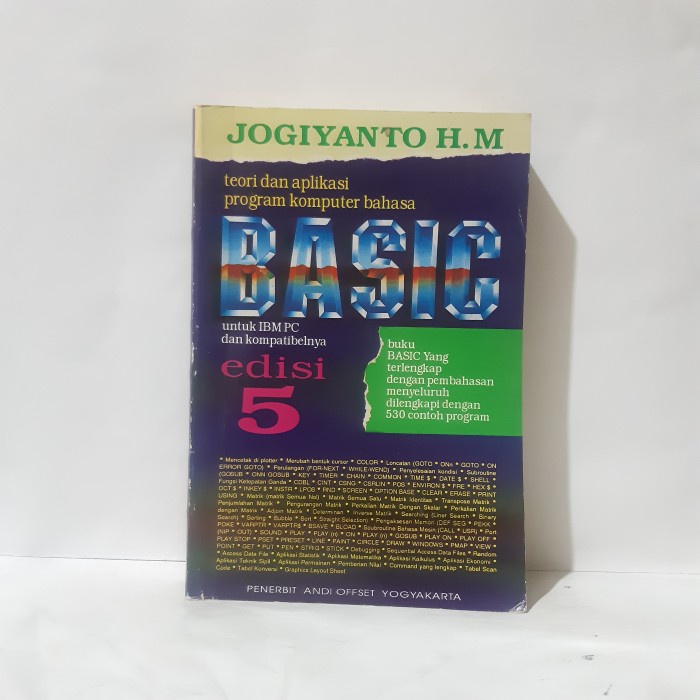 Jual TEORI DAN APLIKASI PROGRAM KOMPUTER BAHASA BASIC EDISI 5 BY ...