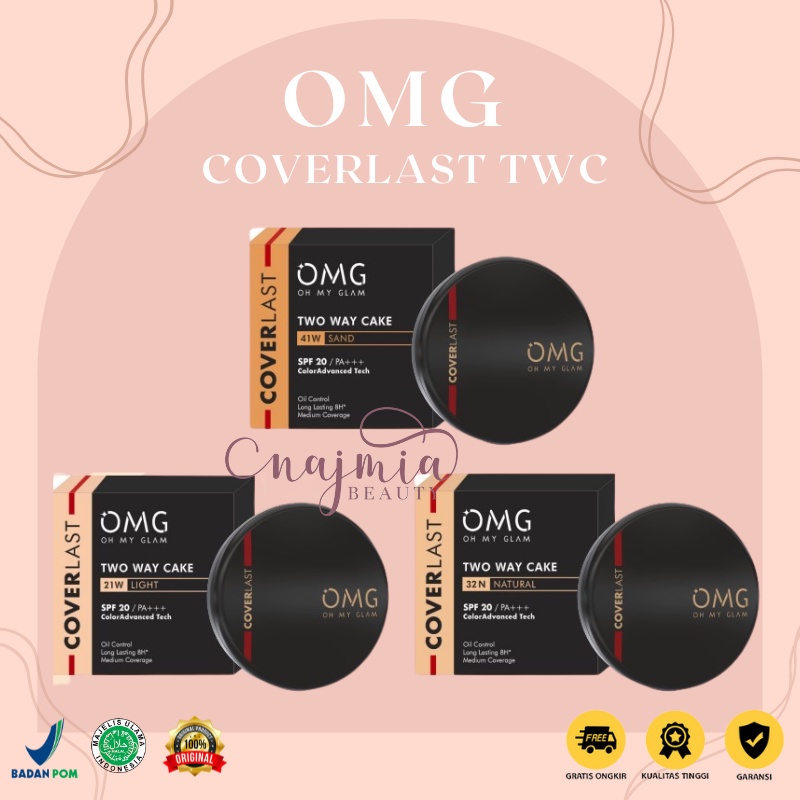 Jual OMG Coverlast Two Way Cake 12 g - Oh My Glam TWC Bedak Padat ...