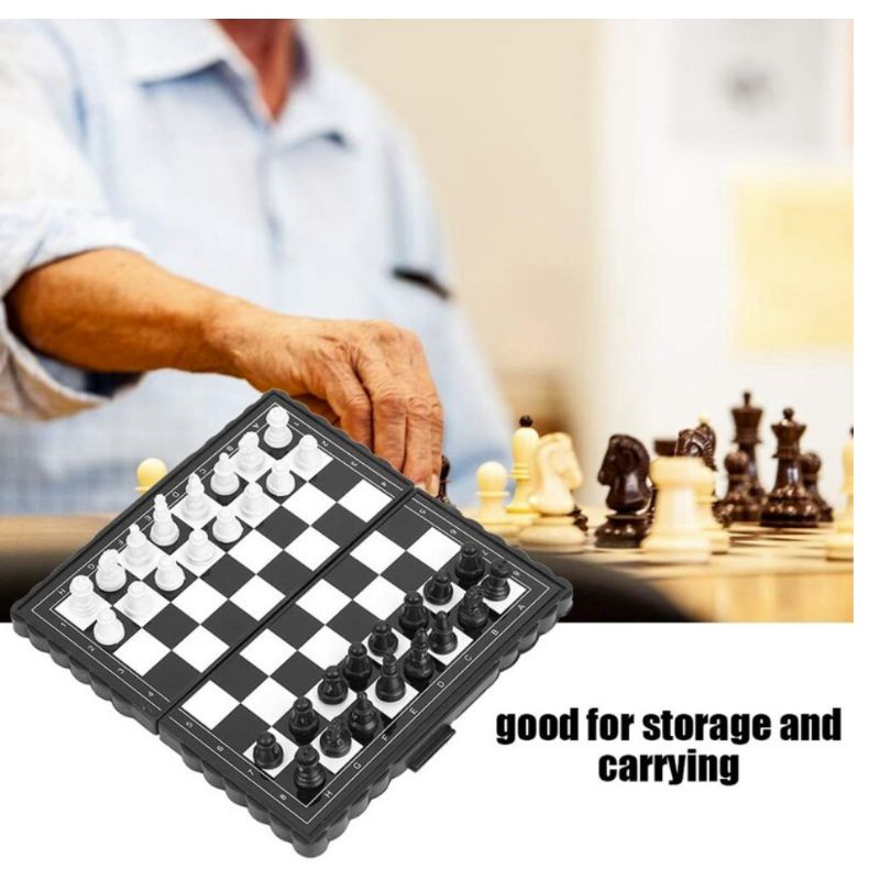 Jual ( BISA COD ) PROMO Mainan Papan Catur Plastik Chess Board Game Ukuran Mini Simple SNI Murah ...