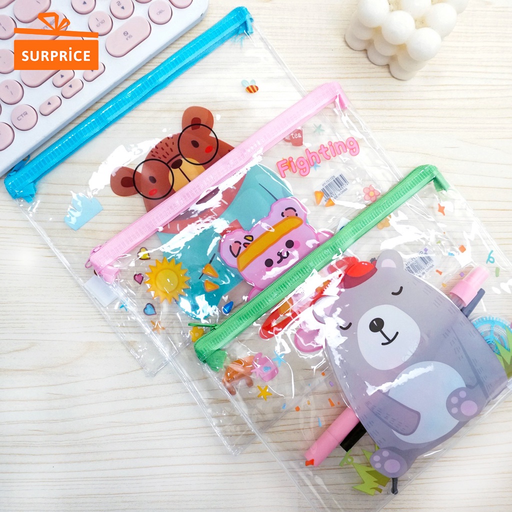 Jual Surprice Pouch Map Transparan Resleting Plastik File Dokumen ...