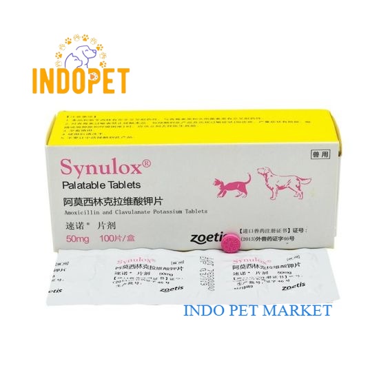 Jual Synulox Palatable Tablets 500mg for Dogs & Cats | obat tablet ...