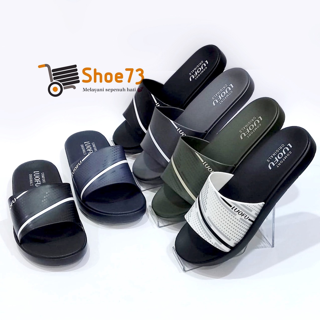 Jual LUOFU E 7172 -B 211 SIZE 35-44 ORIGINAL l Sendal selop jelly pria ...