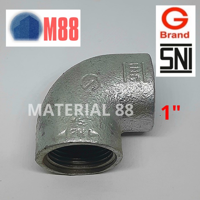 Jual Keni 1 inch Galvanis Besi Elbow Knie Drat Dalam | Shopee Indonesia