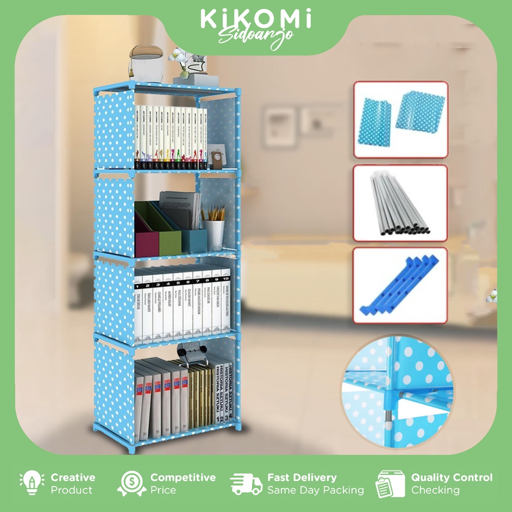 Jual RAK BUKU 4 SUSUN Portable Tempat Penyimpanan Serbaguna 5 Tingkat ...