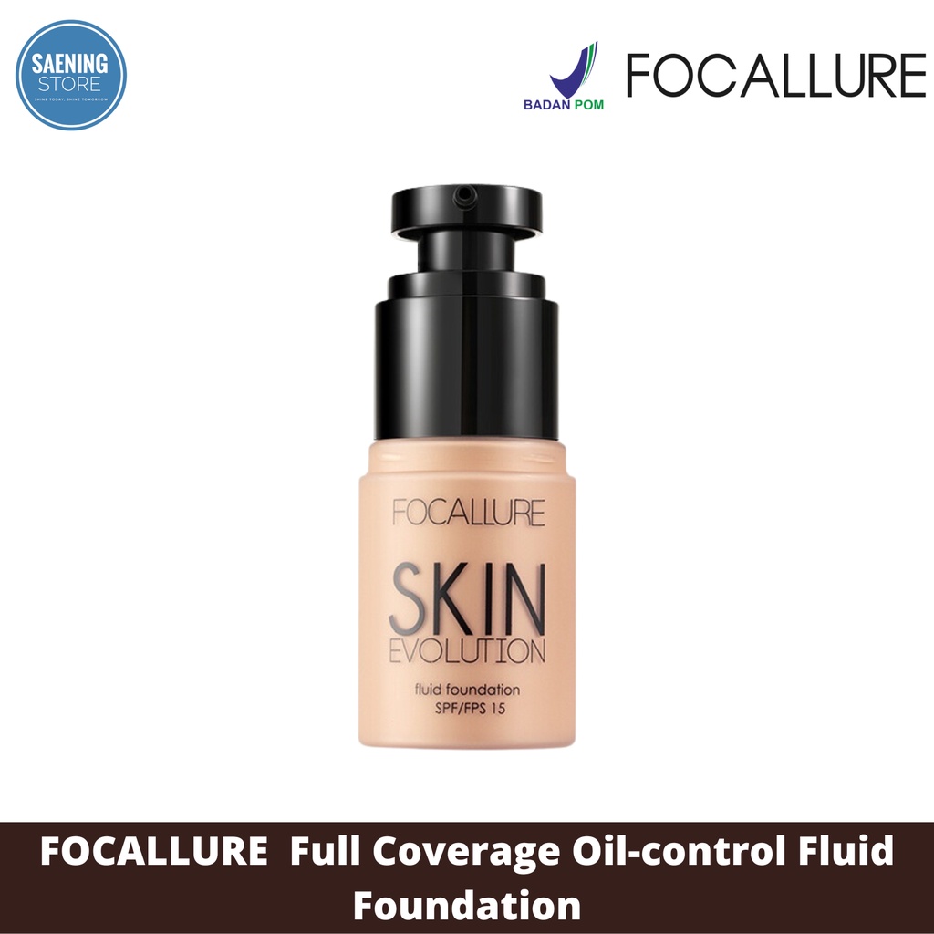 Jual FOCALLURE Full Coverage Oil-control Fluid Foundation | Shopee ...