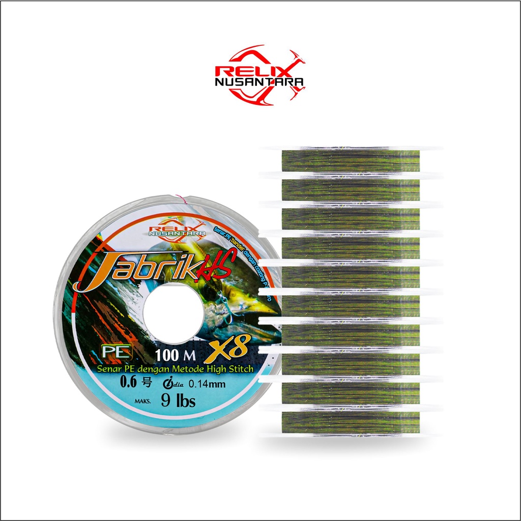 Jual SENAR PE JABRIK MOSS GREEN | SENAR PE JABRIK HS X8 | RELIX NUSANTARA | CONNECTING 100 METER ...