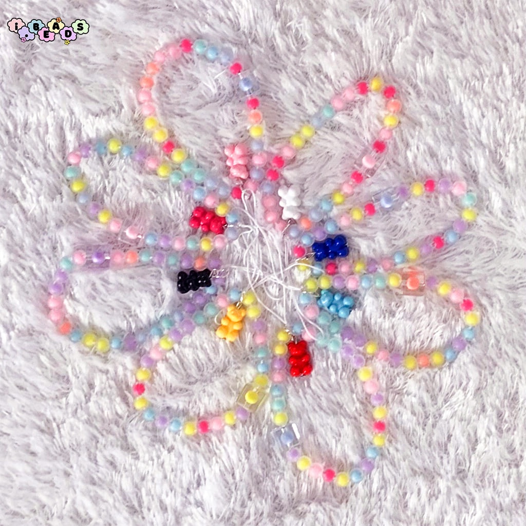 Jual I.Case_Store Beads Strap Gantungan Handphone Motif Bear Square ...