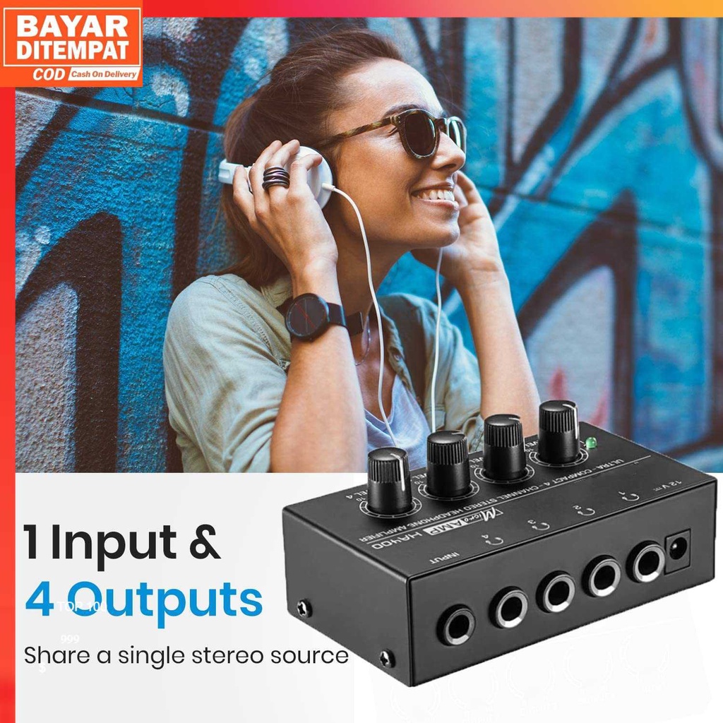 Jual ( 100% ORI ) TaffSTUDIO MicroAMP Audio Amplifier Mini Headphone 4 ...