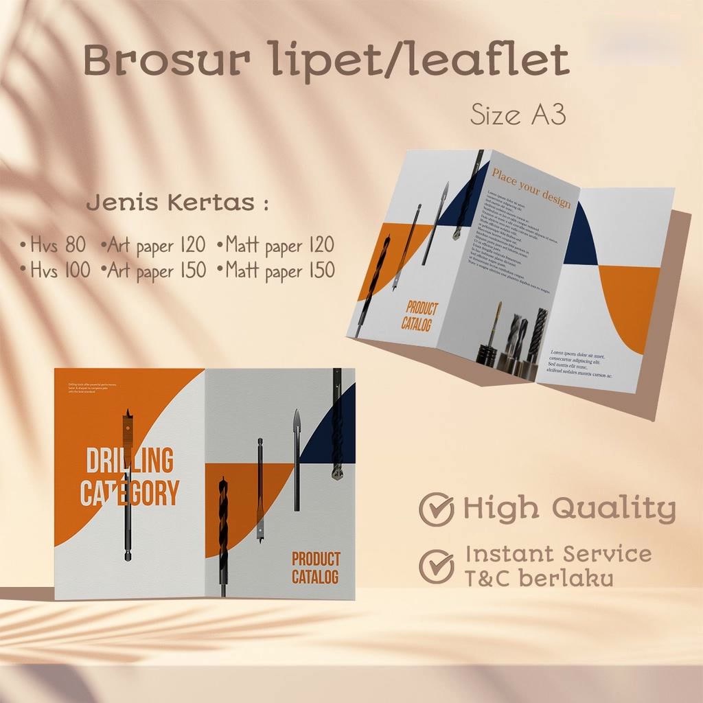 Jual Cetak Brosur Lipat Art Paper Promosi Print Leaflet HVS A3 | Shopee Indonesia
