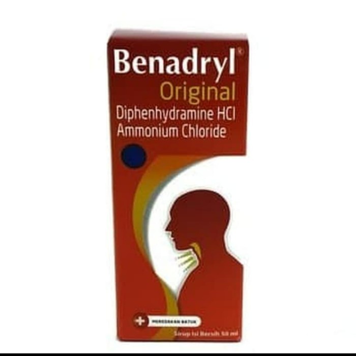 Jual Benadryl Original Sirup 50ml/Obat Batuk Kering&Flu | Shopee Indonesia