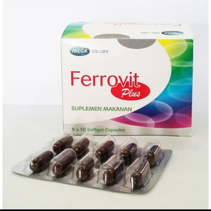 Jual Ferrovit Plus Multivitamin 1box isi 5 Strip/Mega We Care | Shopee ...