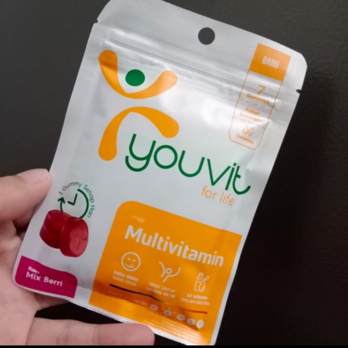 Jual Youvit Gummy Multivitamin Dewasa Paket 7Hari/ Rasa Mix Berri | Shopee Indonesia