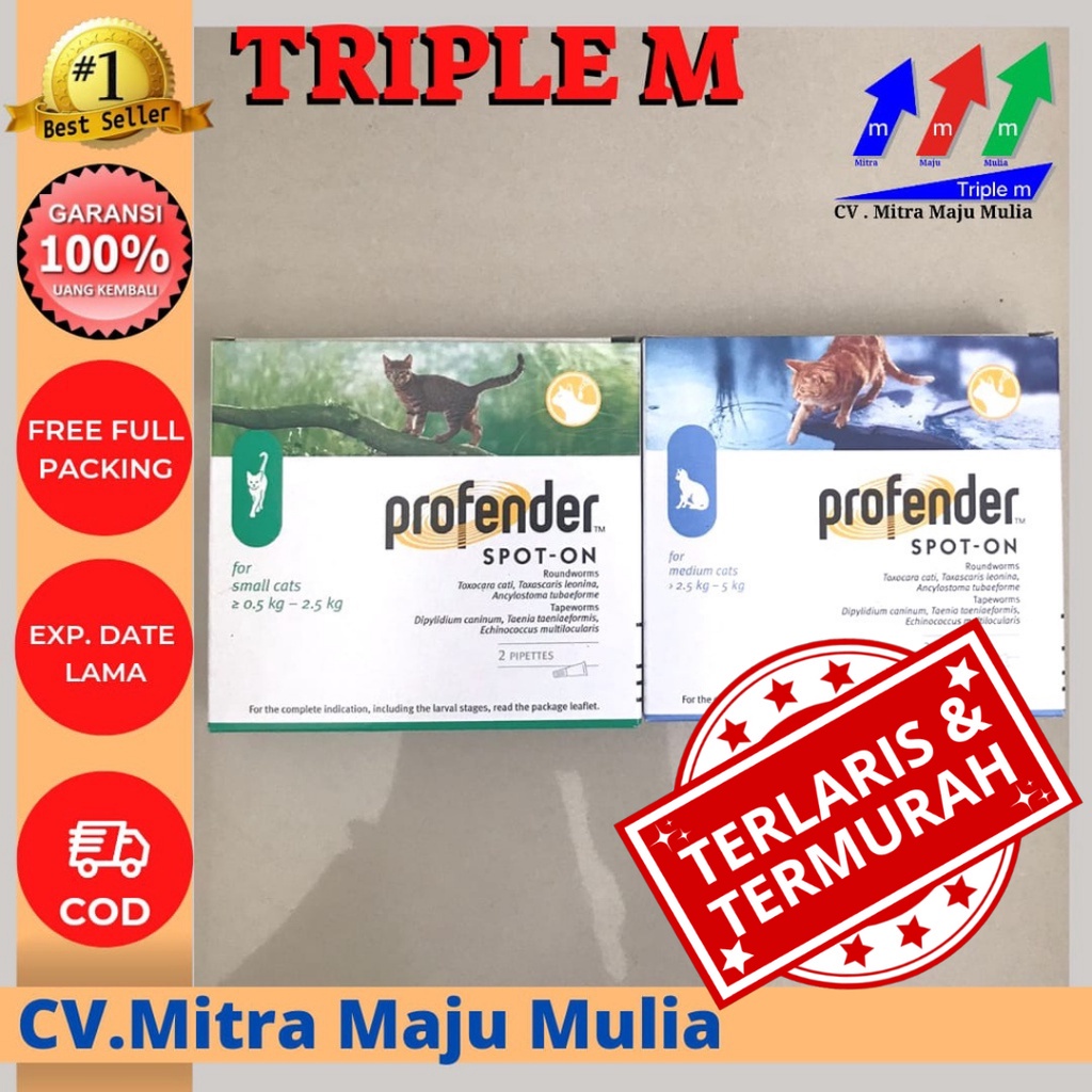 Jual PROFENDER CAT SPOT ON MMM - OBAT CACING KUCING TETES ( HARGA UNTUK ...