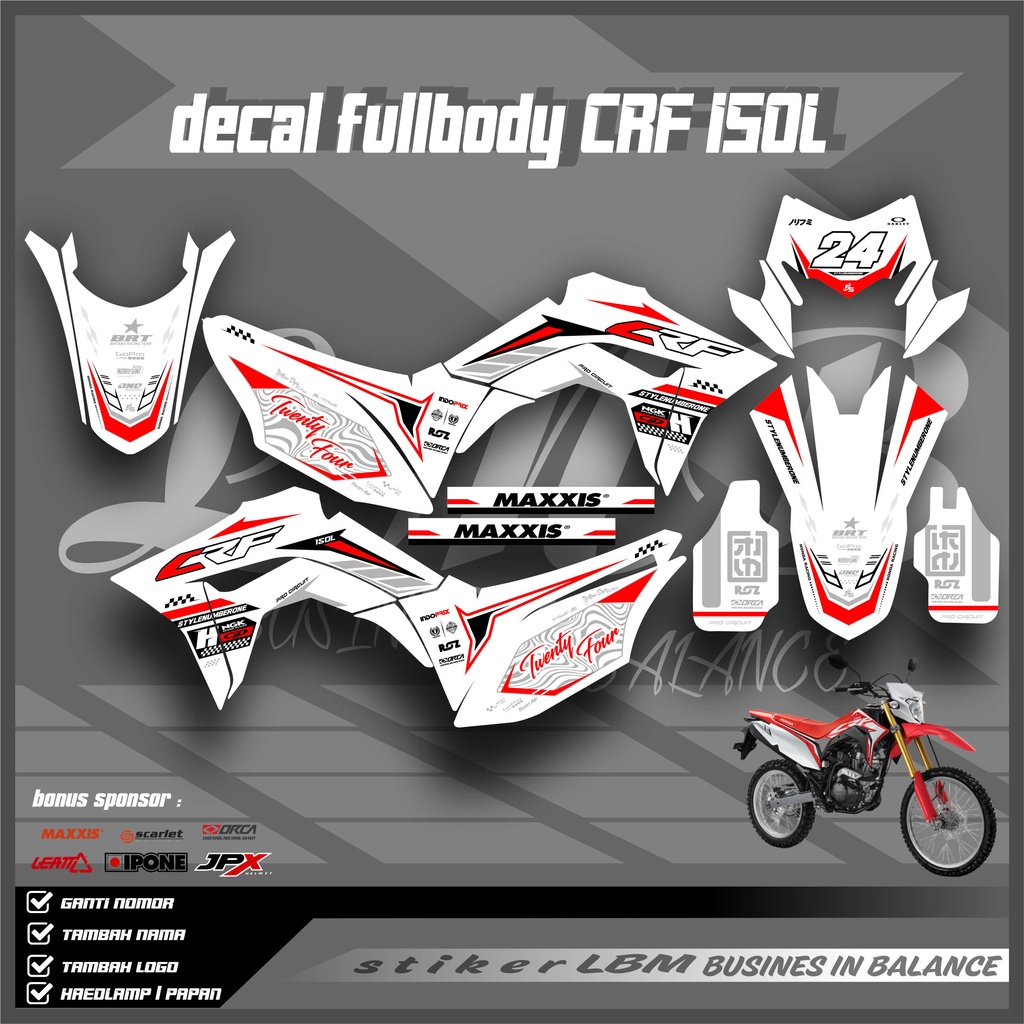 Jual Decal STIKER CRF 150 L Full Body Custom Design | Shopee Indonesia
