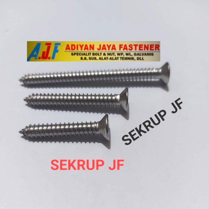 Jual Tapping Sekrup jf / Sekrup fab Stainless 304 #8X1" ( 100pcs ...