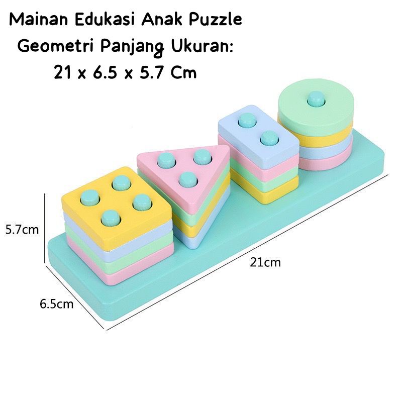 Jual 1234OS - MENARA GEOMETRI pilar basic shape sorting/ mencocokan ...