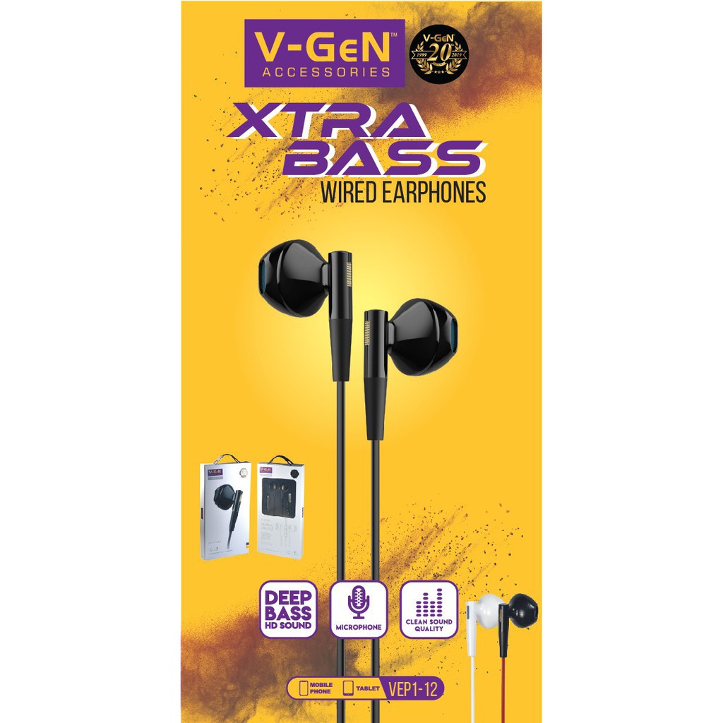 Jual V-GeN VEP1-12 Earphone Original Extra Bass | Shopee Indonesia