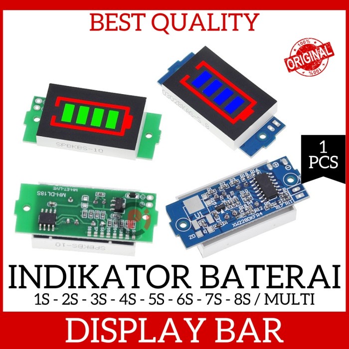 Jual Indikator Kapasitas Baterai Indicator Display Bar Module 1S 3S sd 8S | Shopee Indonesia