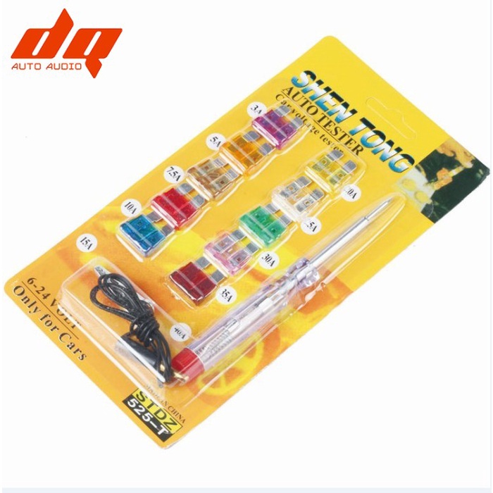 Jual Test Pen DC 12V 24V Plus Fuse Sekring Mobil Motor Testpen Ukur Aki ...