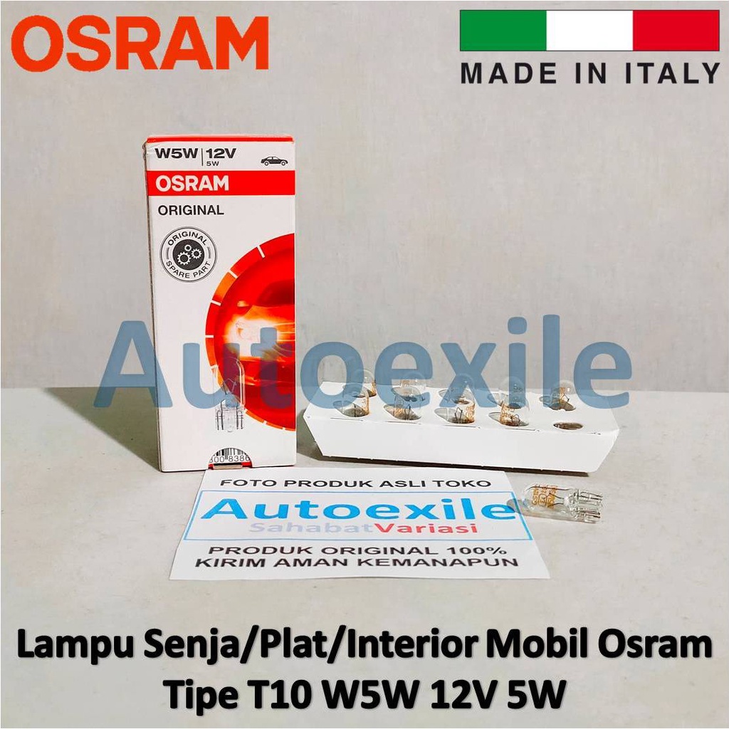 Jual Osram Original T10 W5W 12V 5W Spare Part Lampu Laci Kabin Plafon ...
