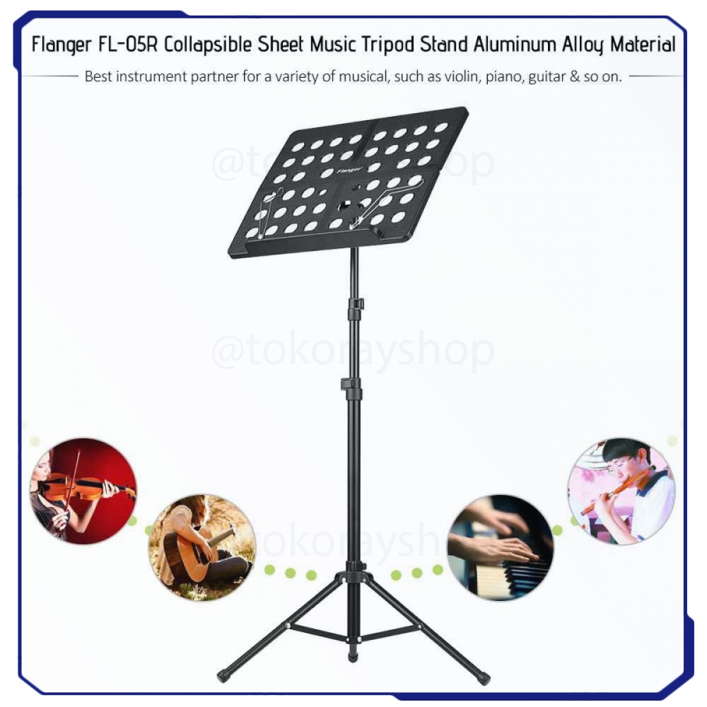 Jual Stand Teks Lagu Partitur Sheet Musik 180 Derajat Adjustable - FL ...