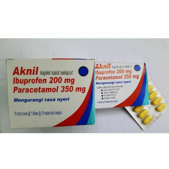 Jual Aknil Kaplet Parasetamol Ibuprofen Pereda Nyeri dan Demam Strip ...