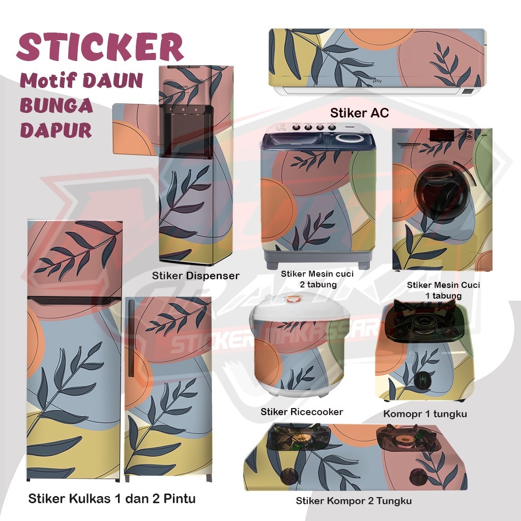 Jual Sticker Stiker Stiker kulkas kompor mesin cuci 1 2 pintu mata Rice ...
