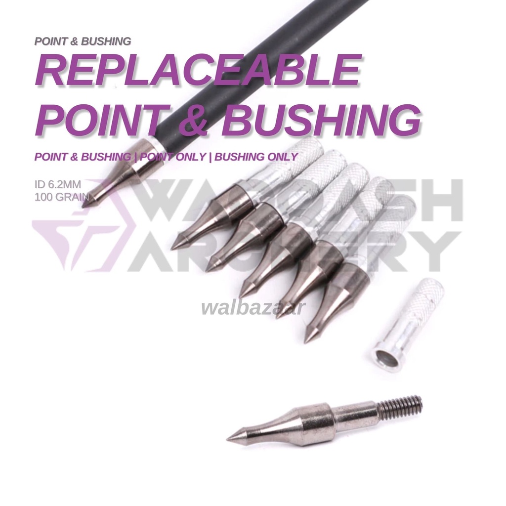 Jual Arrow Point Bushing ID 6.2mm 8mm Aluminium Pin Insert Busing ...