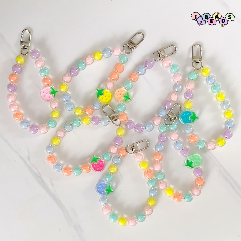 Jual I.Case_Store Beads Strap Gantungan Handphone Motif Strawberry ...