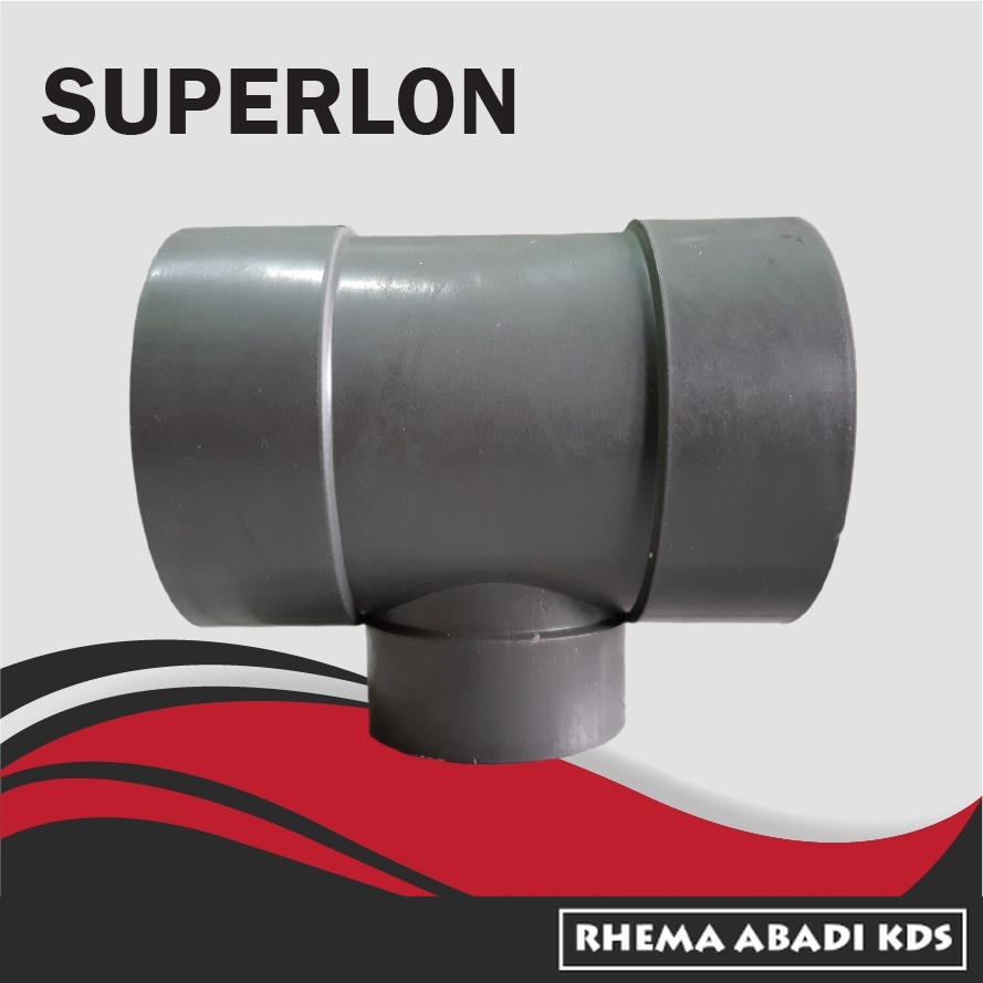 Jual Fitting Sambungan Pralon Pipa Pvc - Vlok Tee / Reducer Tee - 3" x 2" inch D SUPERLON ...