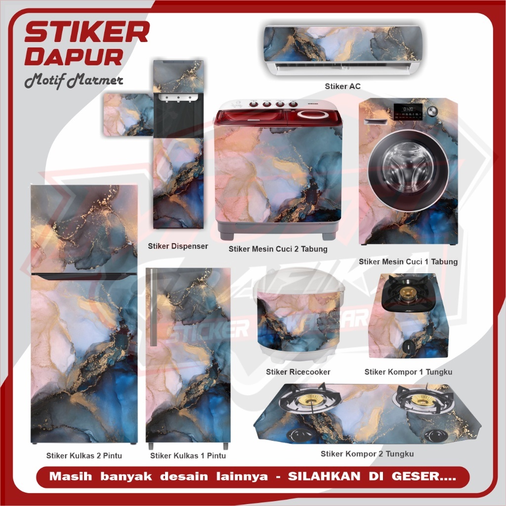 Jual Stiker kulkas kompor mesin cuci pintu tabung Rice Cooker Dispenser ...