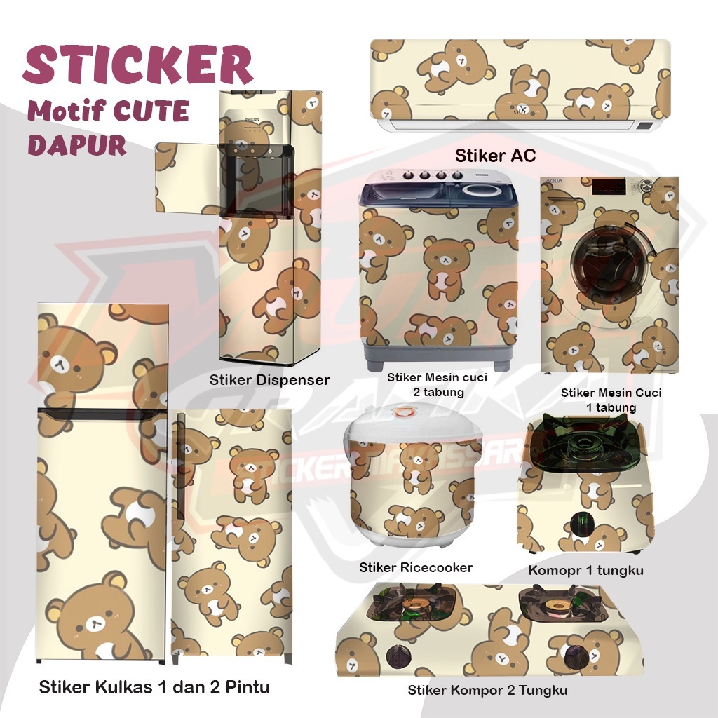 Jual Sticker Stiker kulkas kompor mesin cuci pintu tabung Rice Cooker ...