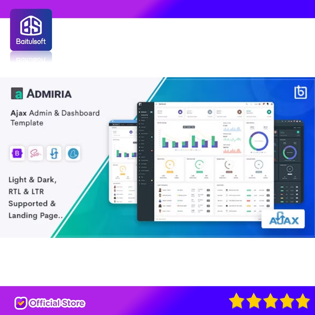 Jual ADMIRIA - AJAX ADMIN & DASHBOARD TEMPLATE | Shopee Indonesia Jual ADMIRIA - AJAX ADMIN & DASHBOARD TEMPLATE | Shopee Indonesia