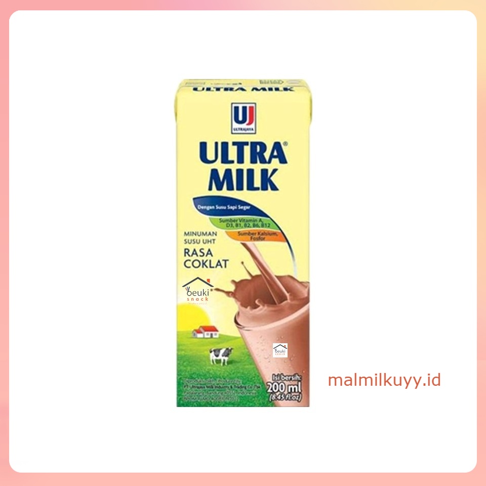 Jual Susu UHT Ultra Milk 200ml Susu Sapi Segar Rasa Cokelat | Shopee ...
