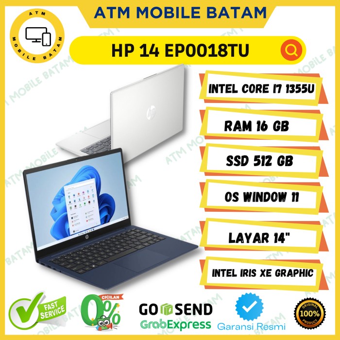 Jual HP 14-ep0018TU /Intel Core i7-1355U/16GB/512GB SSD/Intel Iris Xe ...