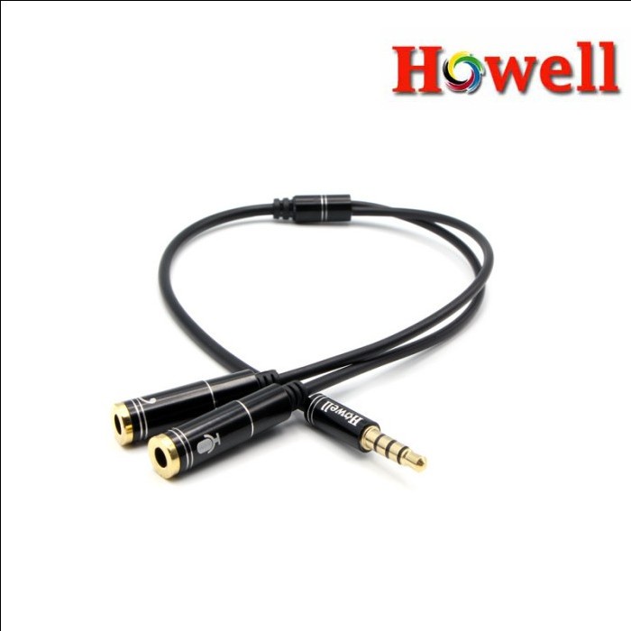 Jual spliter HP Conector Converter Kabel Jack 3.5mm headset Male To 2 ...