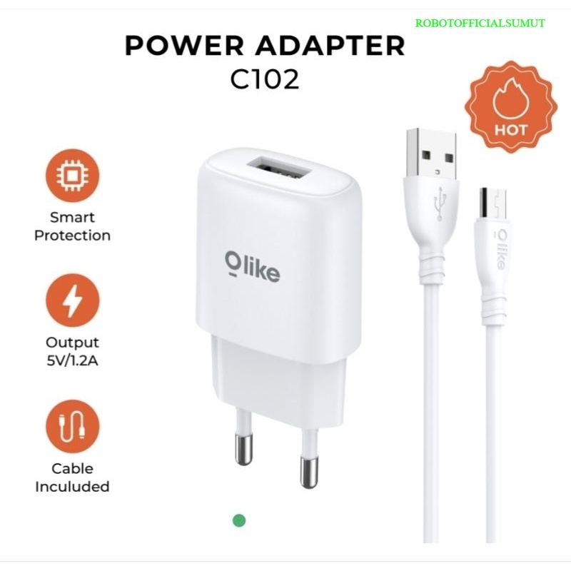 Jual Olike C102 C104 Charger Kit with Micro USB Cable Original | Shopee ...