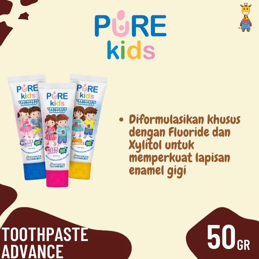 Jual Pure Kids Toothpaste Advanced 50gr - Pasta Gigi Anak | Shopee ...