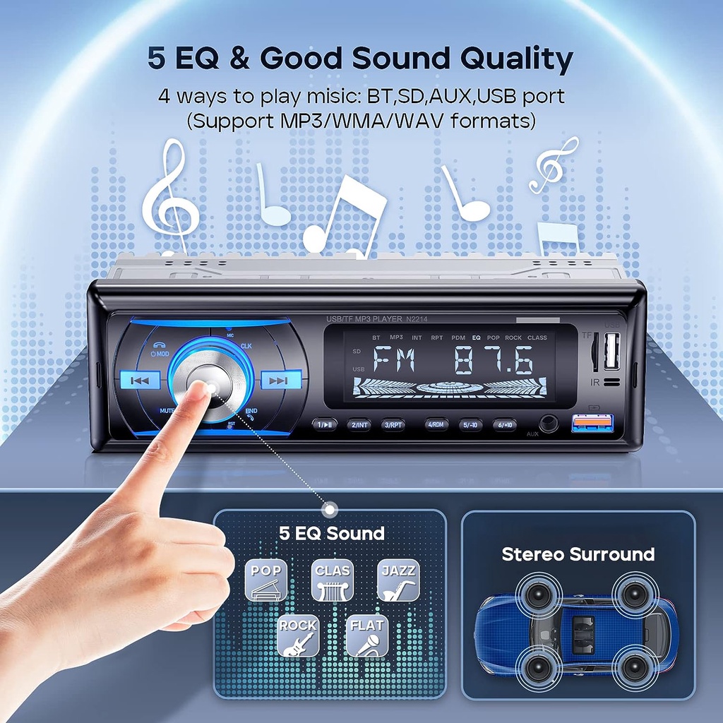 Jual Tape Mobil bluetooth head unit single din radio Audio Car MP3 ...