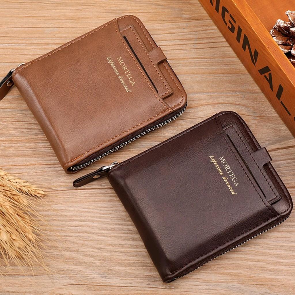 Jual dompet pria dompet cowok dompet kulit pria lipat mortega resleting ...