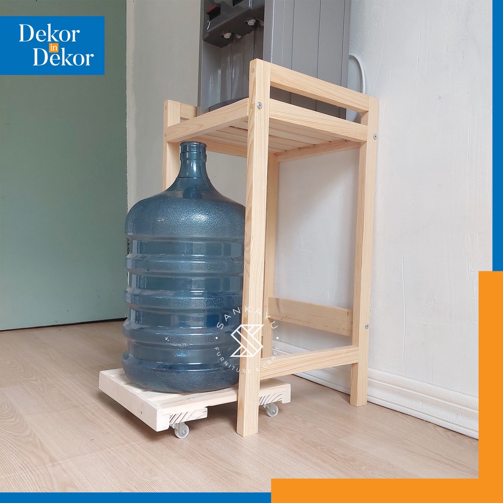 Jual BWI Rak Dispenser Galon | Rak Kayu Jati Belanda Minimalis | Rak ...
