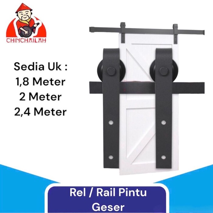 Jual Rel pintu gantung geser / Rail sliding barn door | Shopee Indonesia