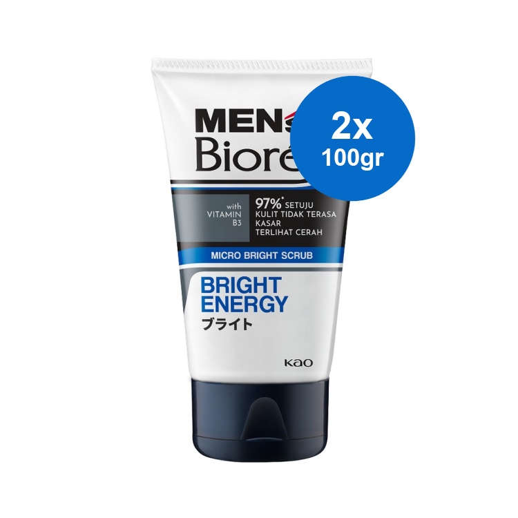 Jual Men's Biore Micro Scrub Sabun Muka Pria Untuk Kulit Kusam Bright Energy Eksfoliasi 2 x 100 ...