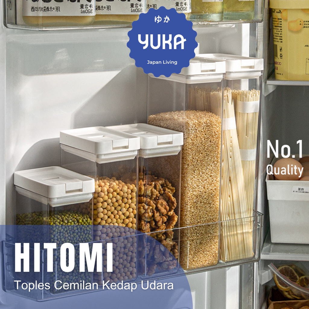 Jual 【YUKA】HITOMI Toples Cemilan Kedap Udara Wadah Kedap Teh Gula Kopi ...