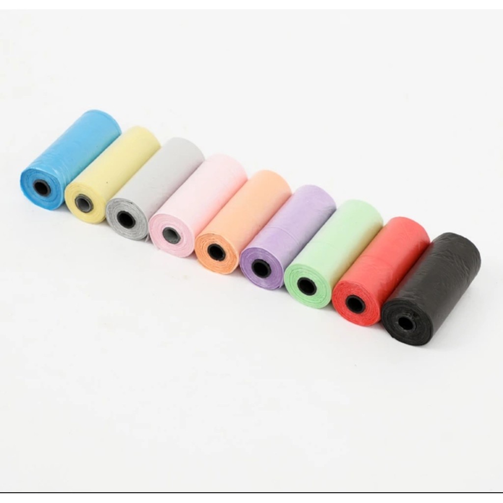 Jual isi 15 poop bag polos kantong sampah popok kantong sampah roll ...