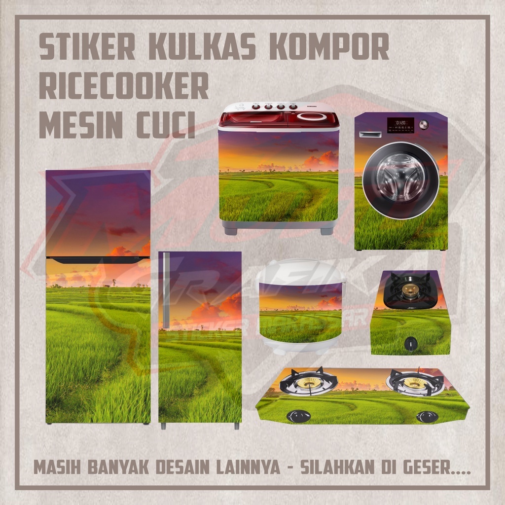 Jual Dekorasi Multi Stiker kulkas kompor mesin cuci 1 2 pintu tabung ...