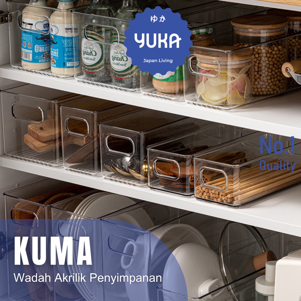 Jual 【YUKA】KUMA Wadah Akrilik Penyimpanan Kontainer Alat Dapur Estetika ...