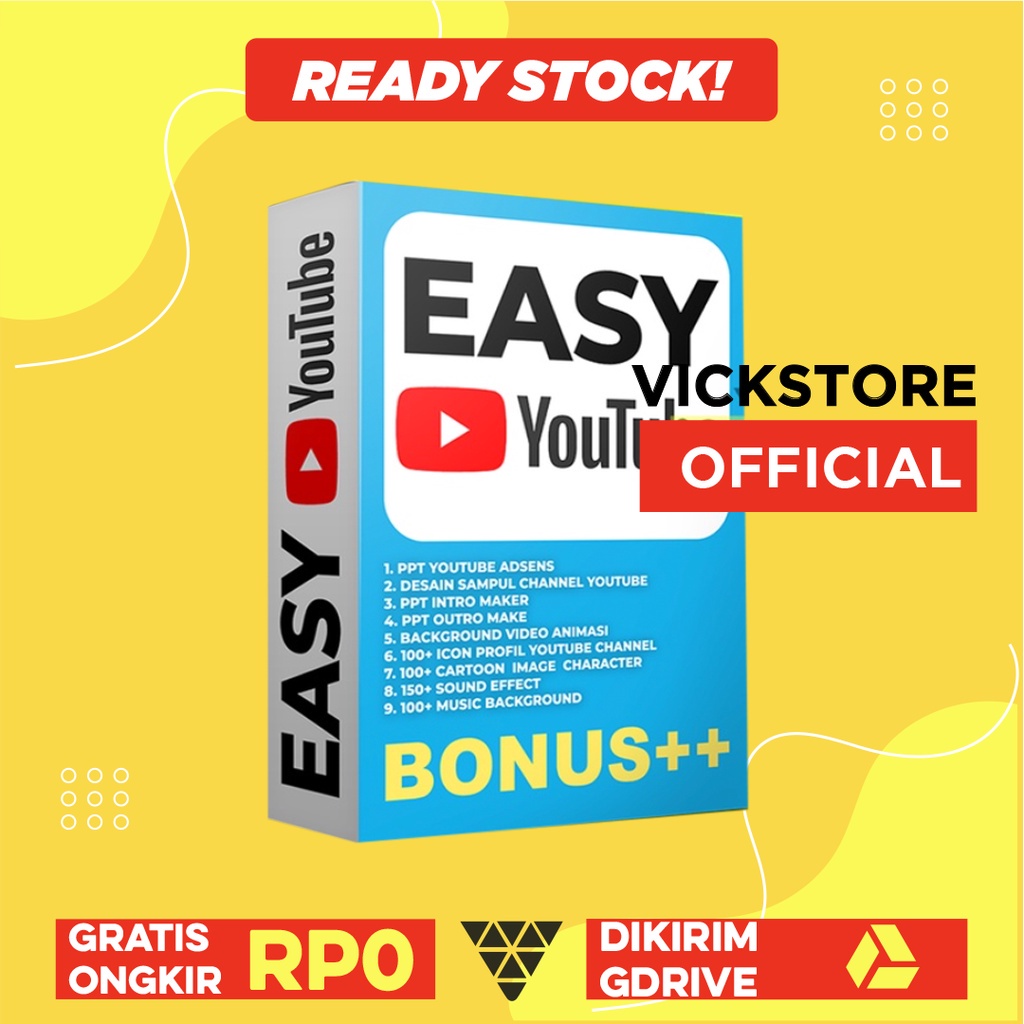Jual EASY YOUTUBE - Desain Template Channel Youtube Lengkap - Jidan ...